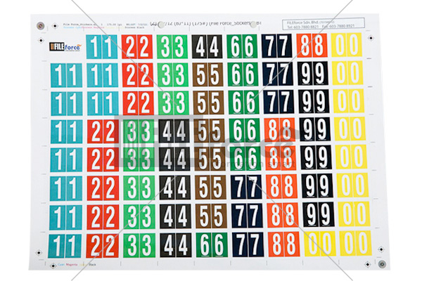 Numeric Label Sheet | FILEforce